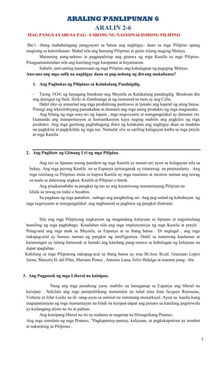 Nasyonalismo Sa Pilipinas