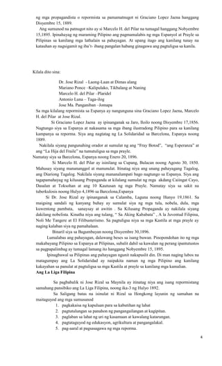 Araling Panlipunan 6 Hand out- Mga Pangyayari sa Pag-Usbong ng Nasyonalismong Pilipino | PDF