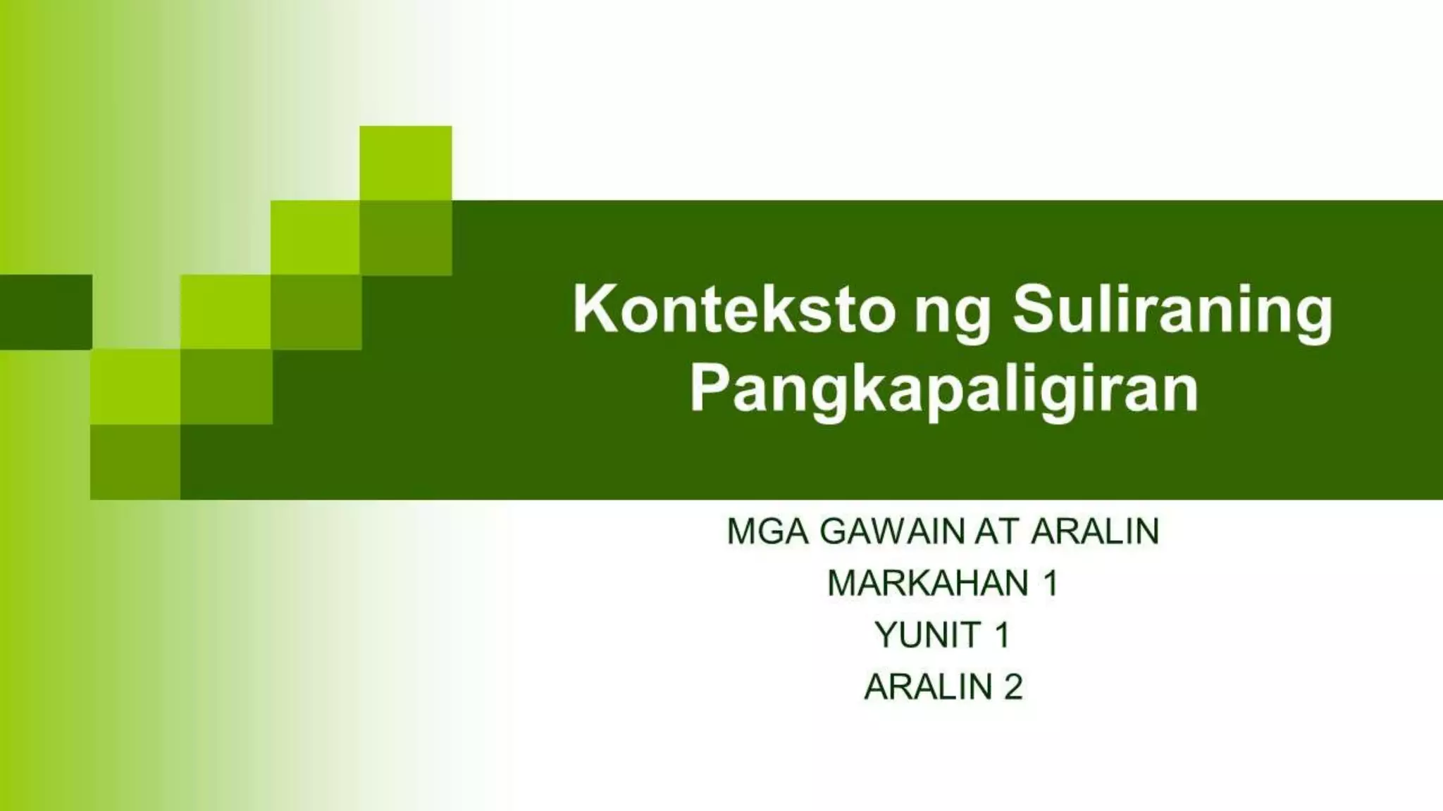 Aralin 2 ang konteksto ng suliraning pangkapaligiran (kontemporaryong isyu) | PPTX