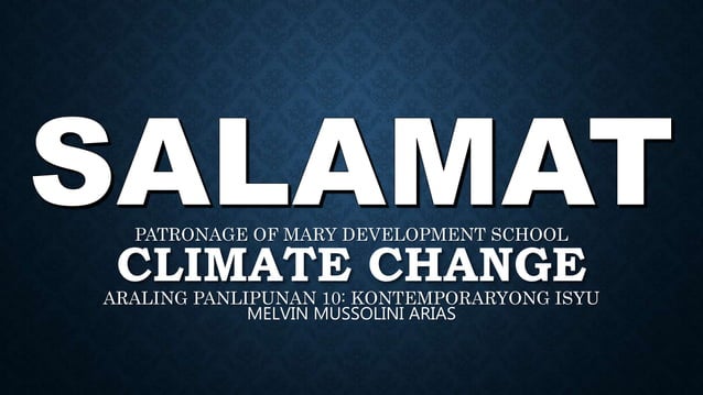 CLIMATE CHANGE - AP 10 | PPTX
