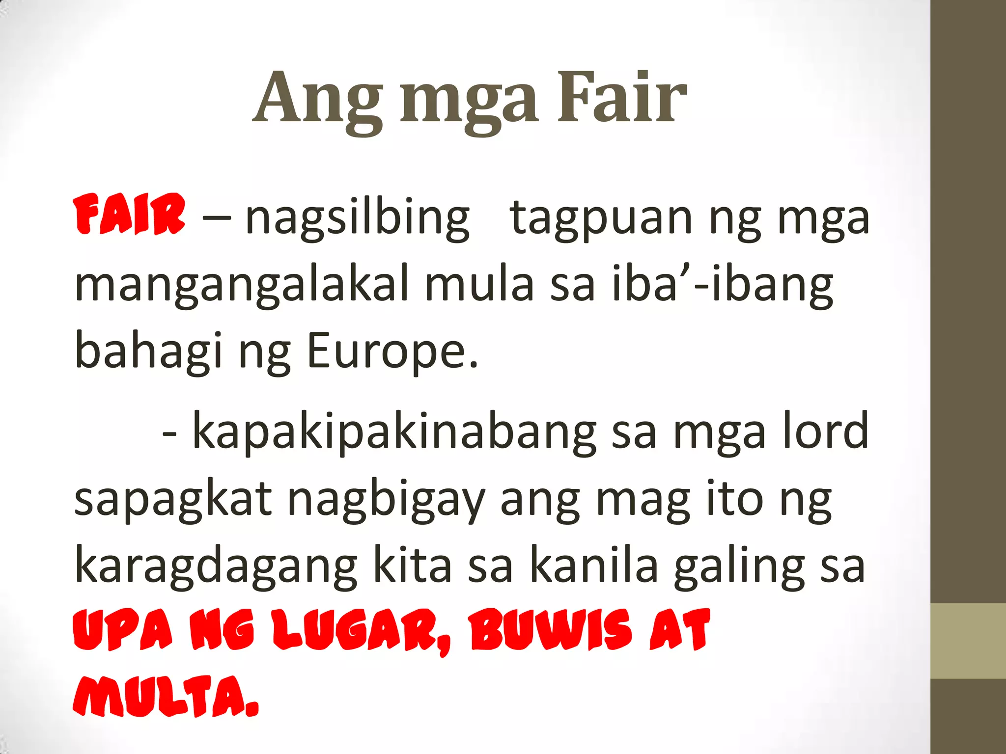 Aralin 20 paglakas ng kalakalan at ang pag usbong ng mga bayan at ...