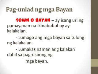 Aralin 20 paglakas ng kalakalan at ang pag usbong ng mga bayan at ...