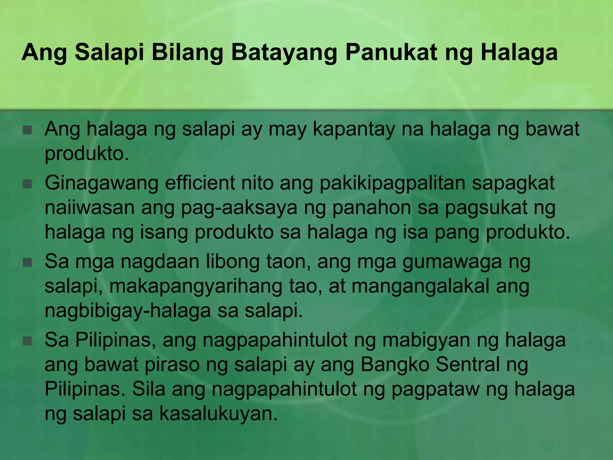 Aralin 23 - Ang Salapi at Ang Bangko Sentral ng Pilipinas | PPTX