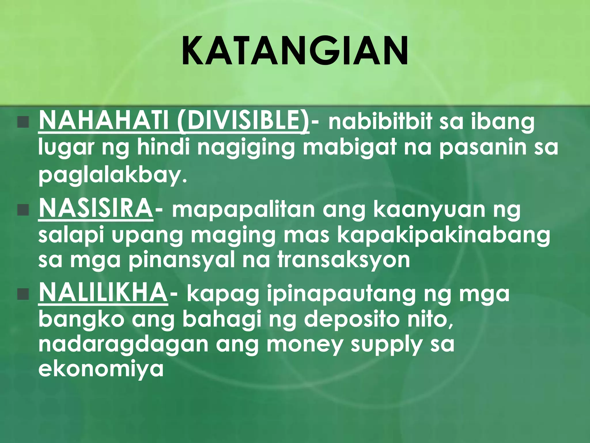 Aralin 23 - Ang Salapi at Ang Bangko Sentral ng Pilipinas | PPTX