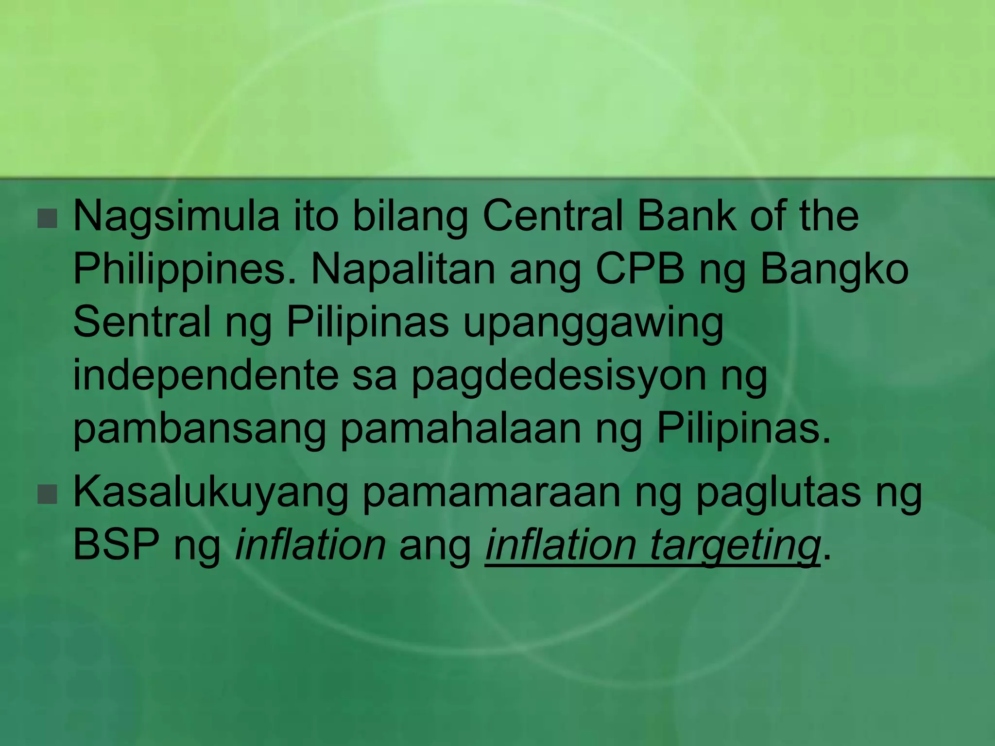 Aralin 23 - Ang Salapi at Ang Bangko Sentral ng Pilipinas | PPTX