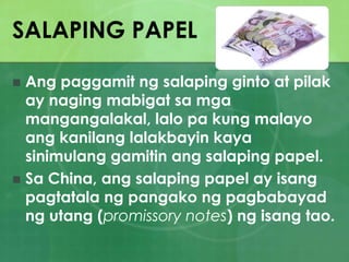Aralin 23 - Ang Salapi at Ang Bangko Sentral ng Pilipinas | PPTX