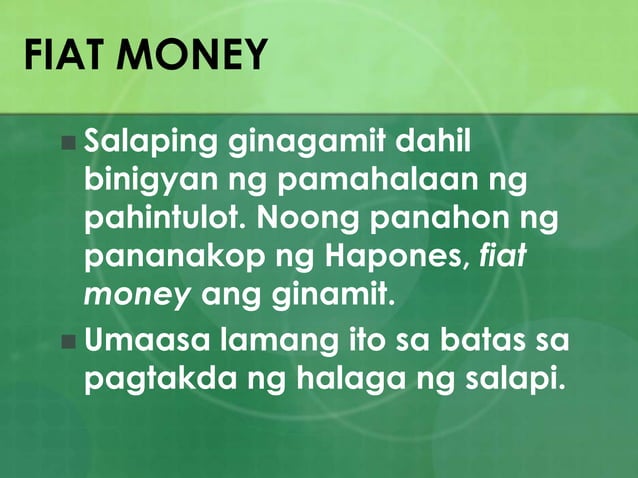 Aralin 23 - Ang Salapi at Ang Bangko Sentral ng Pilipinas | PPTX