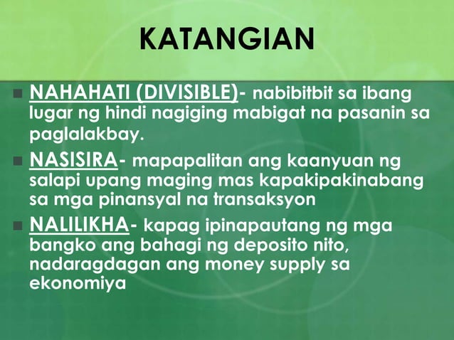 Aralin 23 - Ang Salapi at Ang Bangko Sentral ng Pilipinas | PPTX