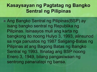 Aralin 23 - Ang Salapi at Ang Bangko Sentral ng Pilipinas | PPTX