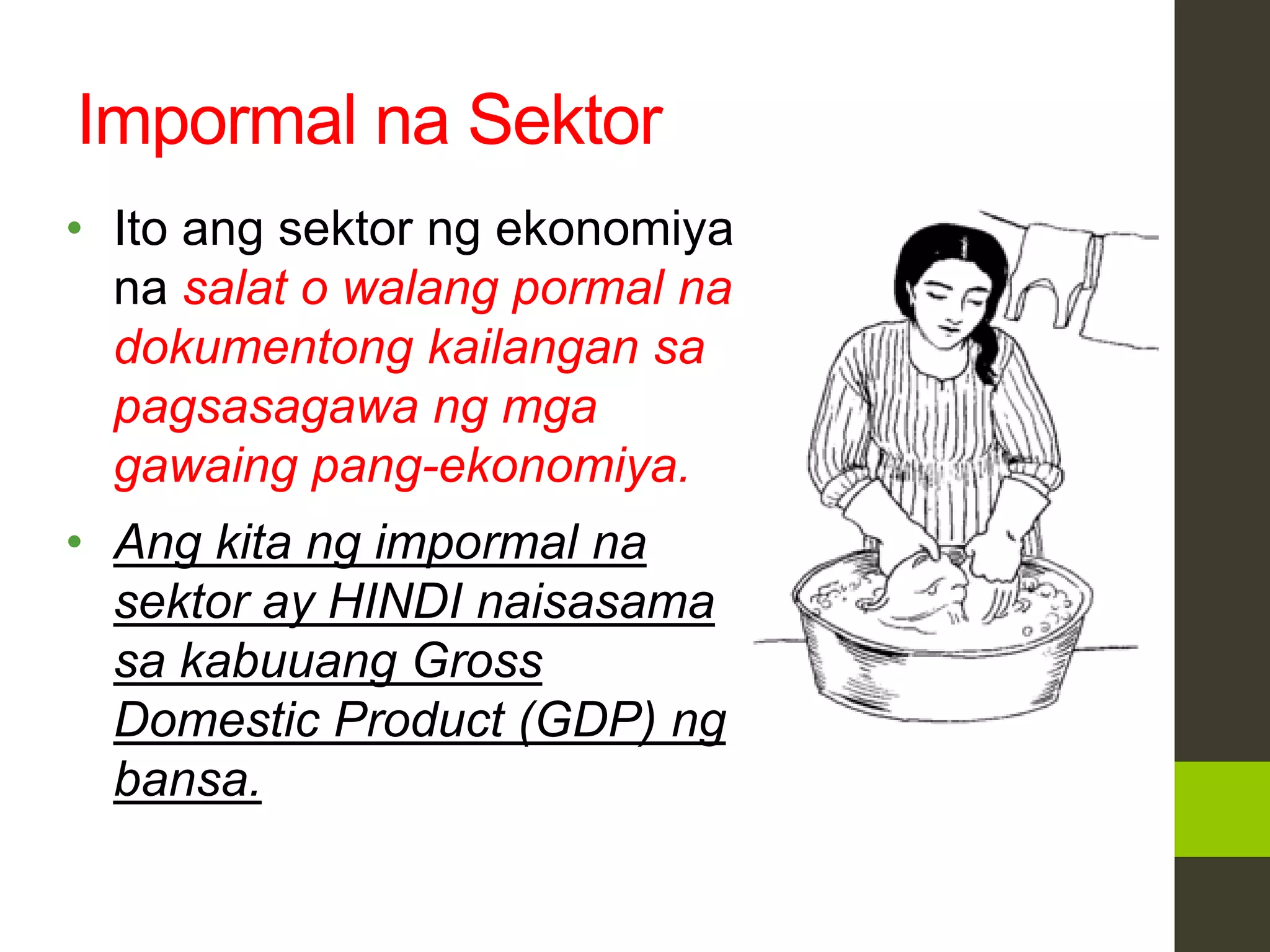 Aralin 24 impormal na sektor | PPTX
