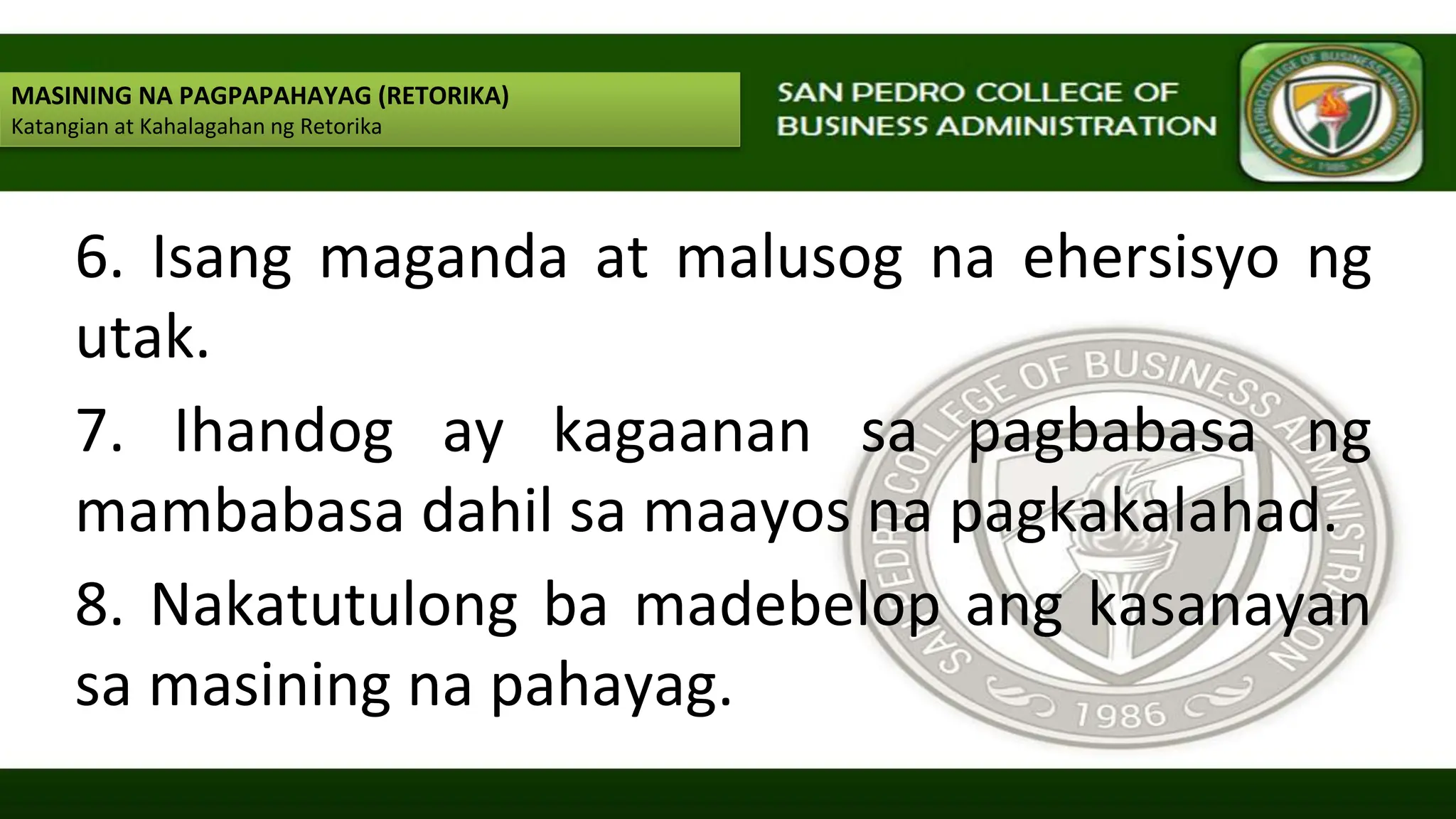 ARALIN 2 ANG RETORIKA - MASINING NA PAGPAPAHAYAG.pptx