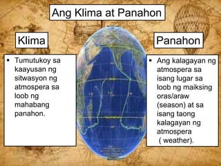 Aralin 2 klima at panahon sa pilipinas | PPTX