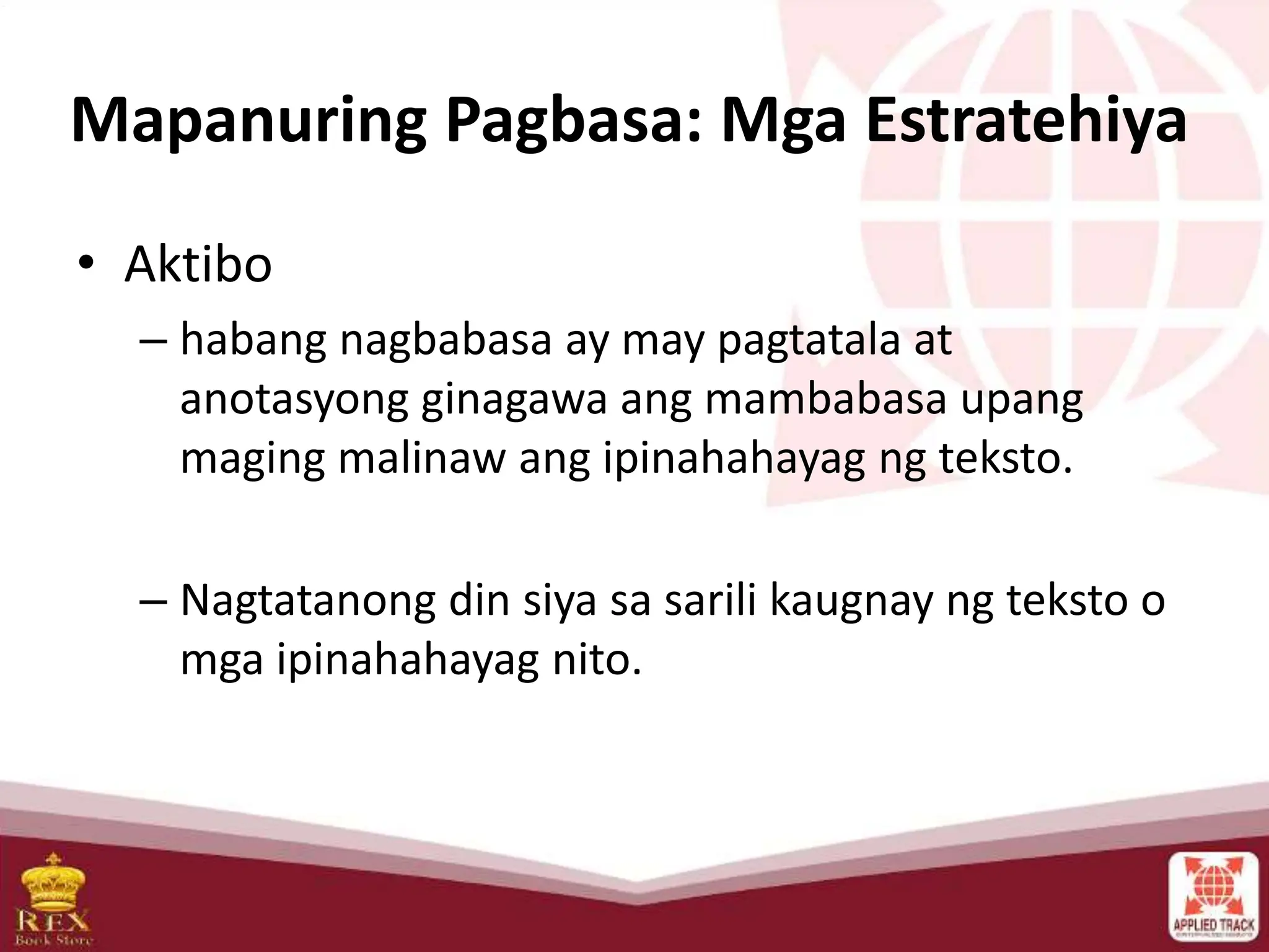 Mapanuring Pagbasa sa Akademya: Pagbuo ng Tala-Basa o Reader-Response ...