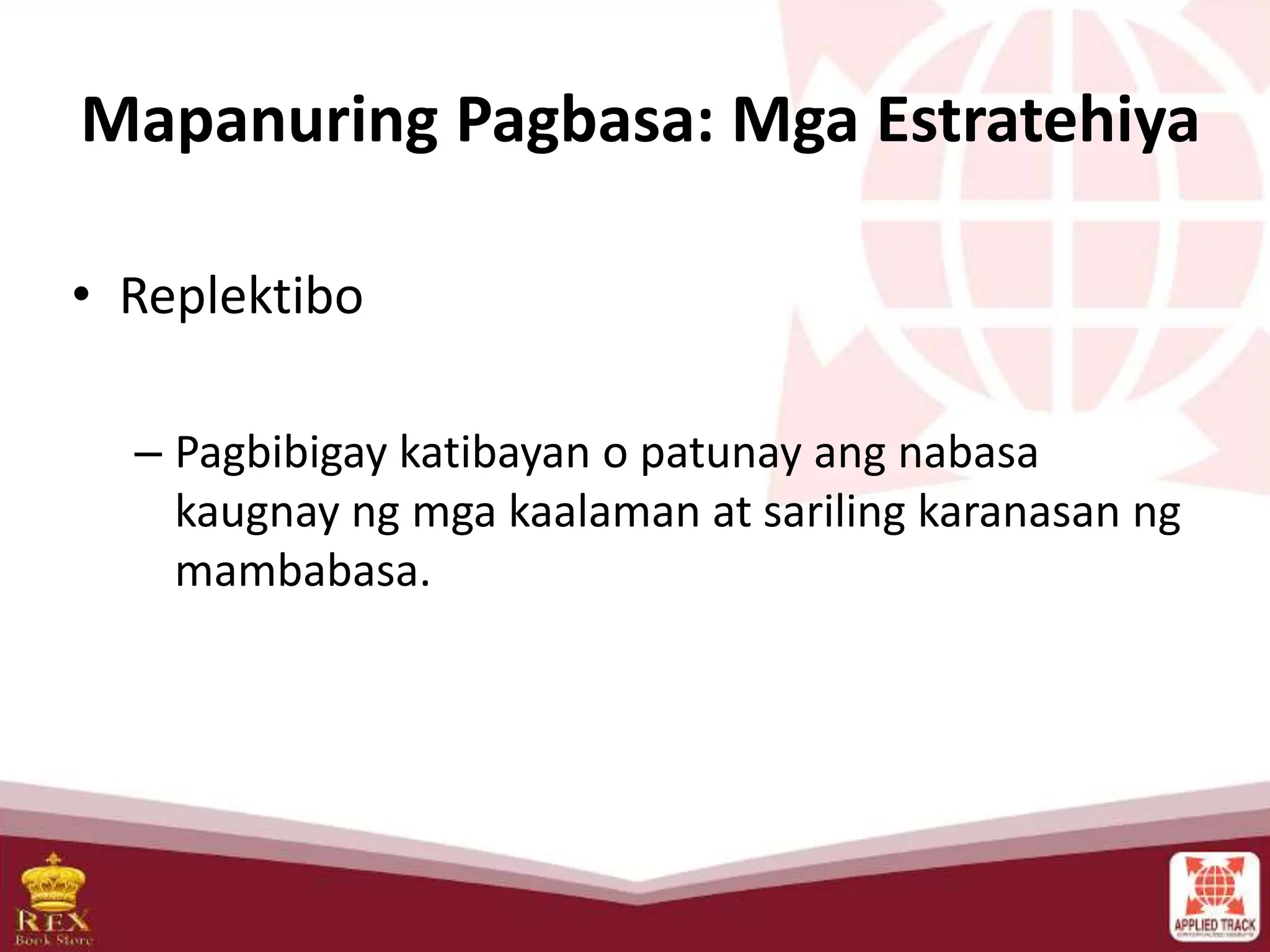 Mapanuring Pagbasa sa Akademya: Pagbuo ng Tala-Basa o Reader-Response ...
