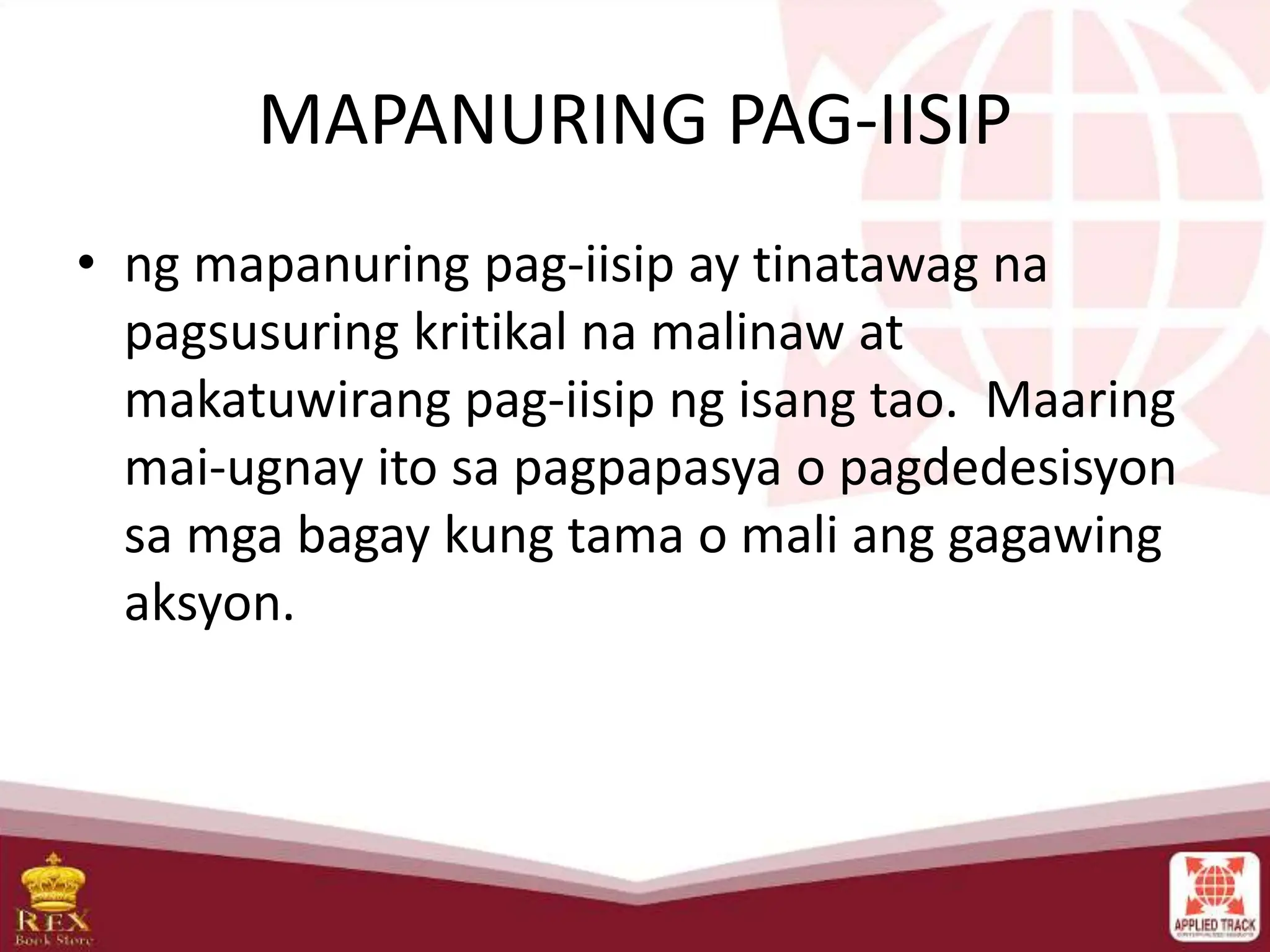 Mapanuring Pagbasa sa Akademya: Pagbuo ng Tala-Basa o Reader-Response ...