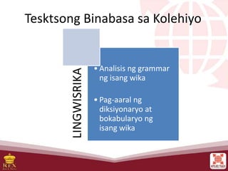 Mapanuring Pagbasa sa Akademya: Pagbuo ng Tala-Basa o Reader-Response ...