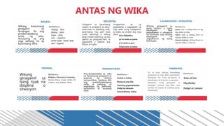 ARALIN 2 MODULE 2 ANTAS NG WIKA.Junior HighSchool pptx | PPTX