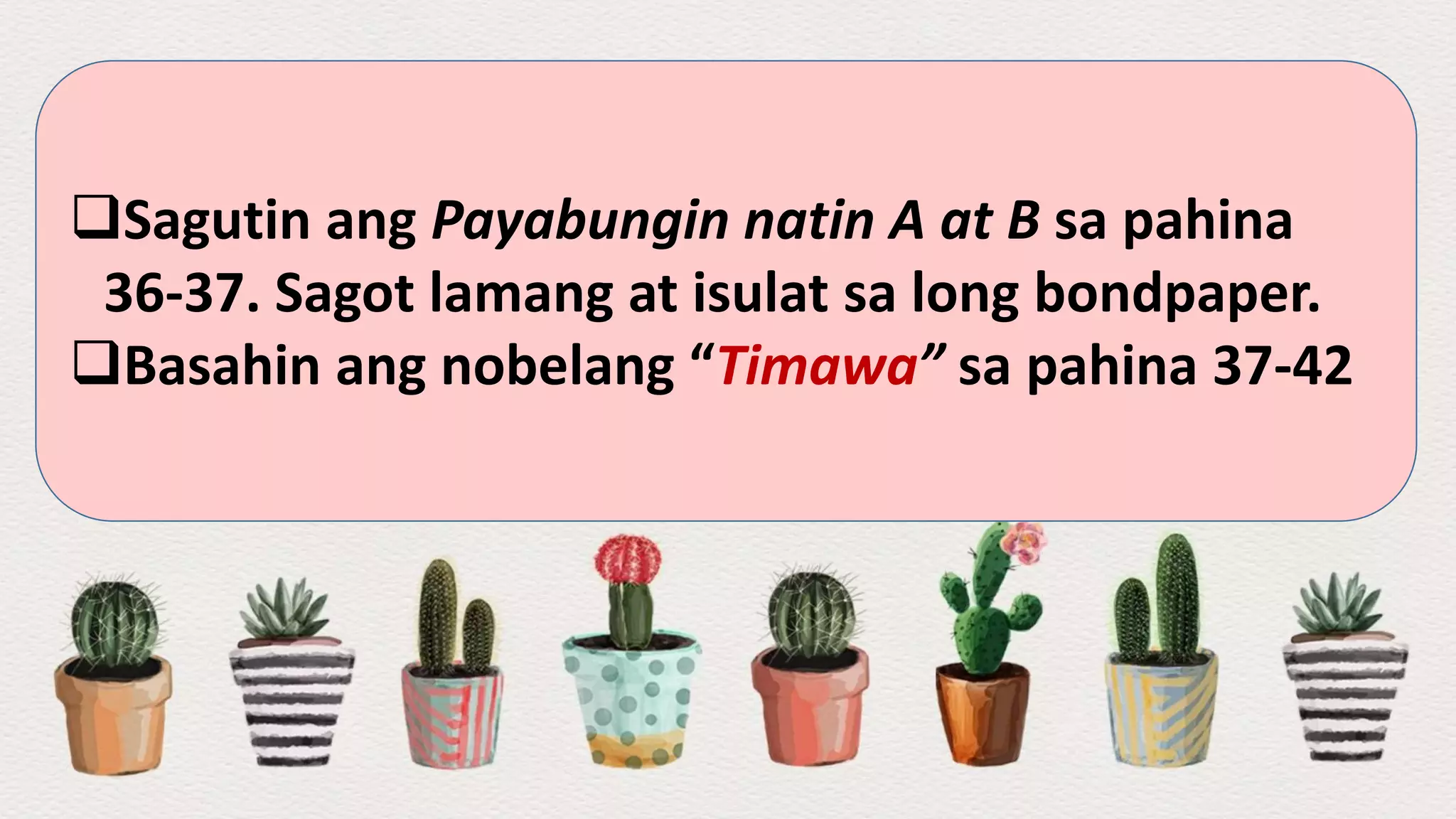 Aralin 2 timawa | PPTX