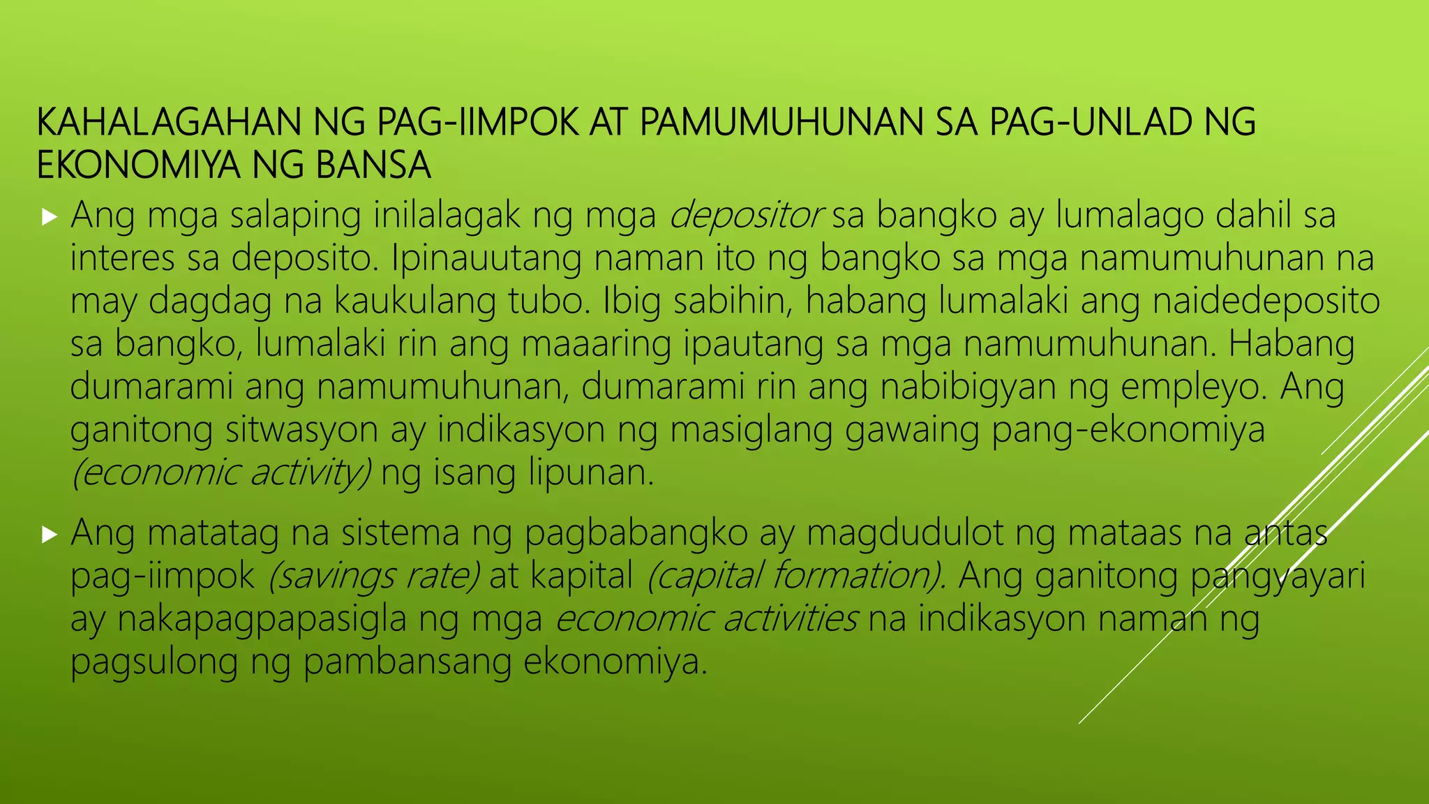 Aralin 3 - ANG UGNAYAN NG PANGKALAHATANG KITA, PAG-IIMPOK AT PAGKONSUMO ...