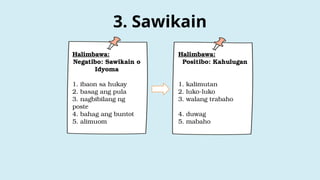 Aralin 3 Pagsulat ng sariling salawikain, sawikain, bugtong at kasabihan.pptx