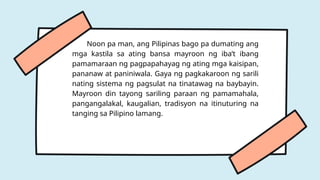 Aralin 3 Pagsulat ng sariling salawikain, sawikain, bugtong at kasabihan.pptx