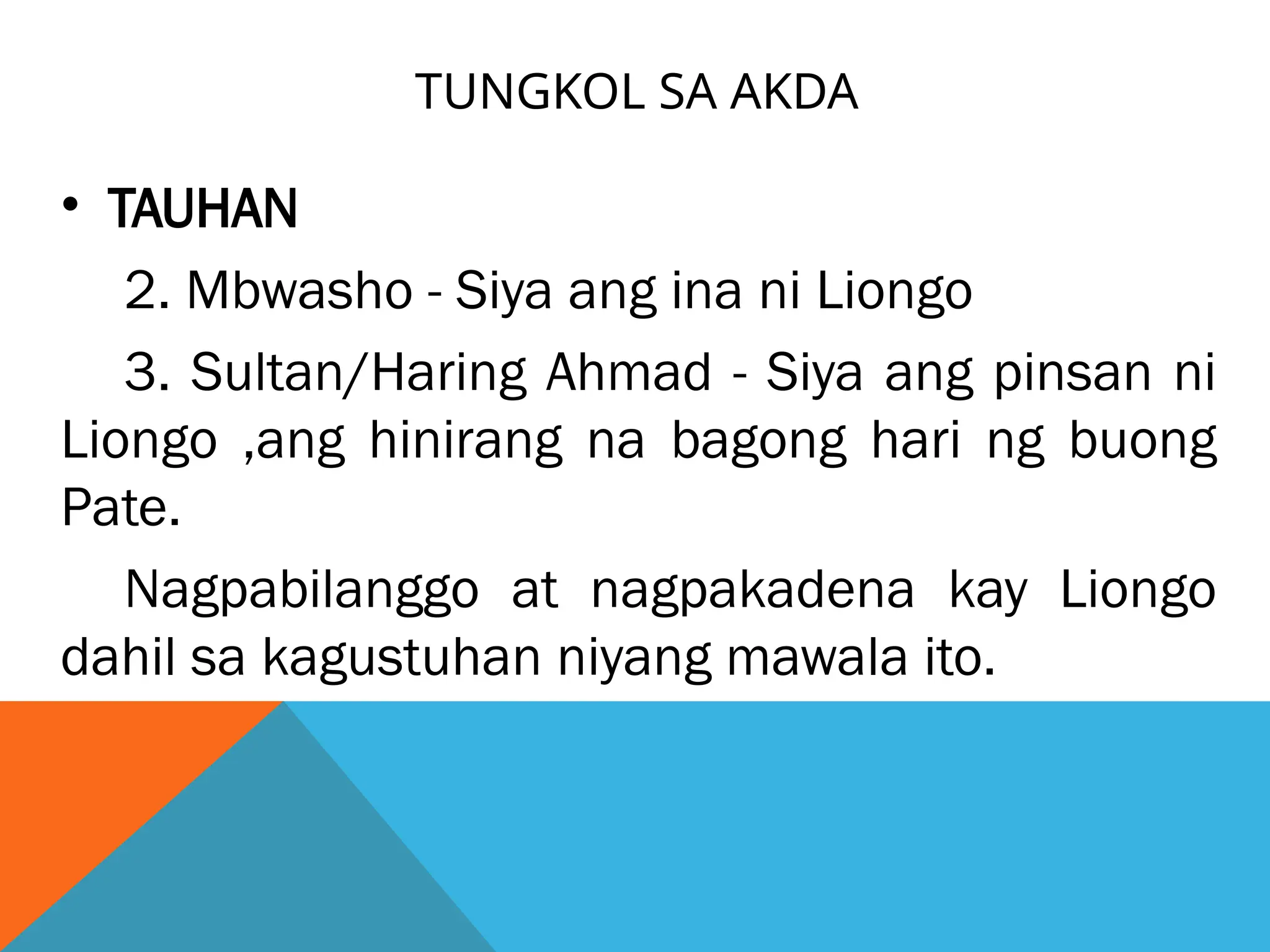 ARALIN 3.1 Mitolohiya Mula sa Africa "Liongo" | PPTX