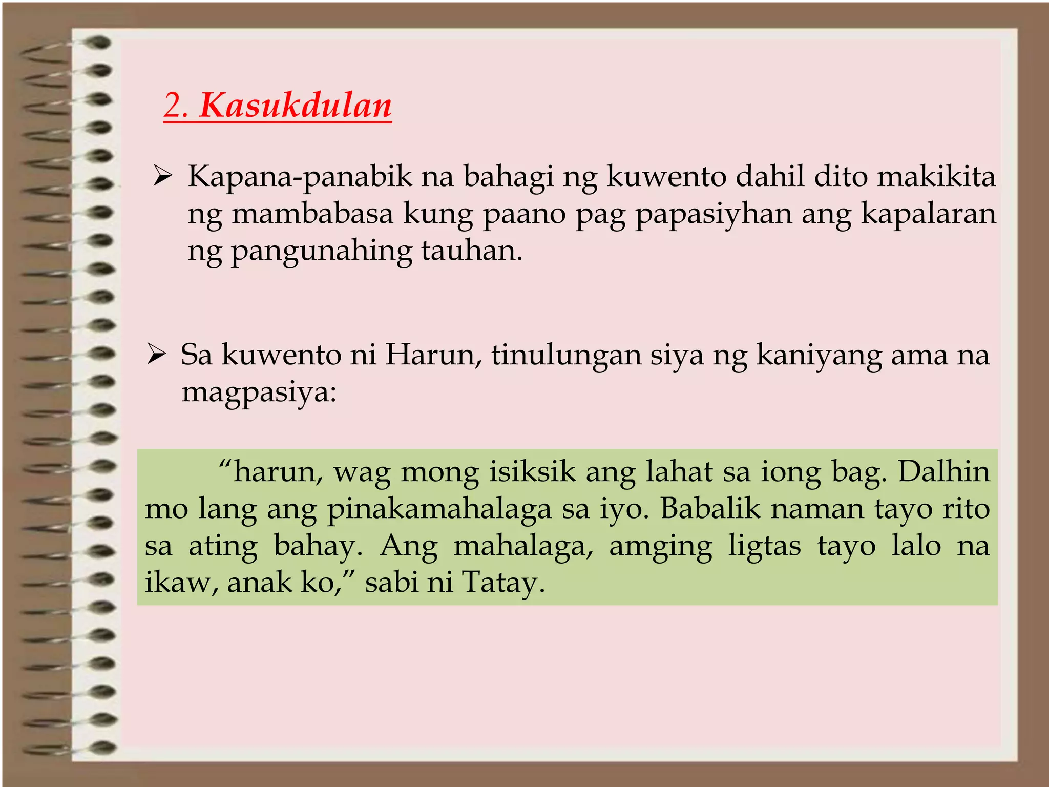 Aralin 3 - Filipino 4 - Q1W3 - Kapayapaan at Kaayusan, Dapat ...