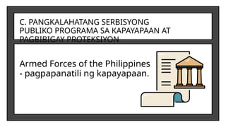Mga Serbisyo ng Pamahalaan - Araling Pan | PPTX