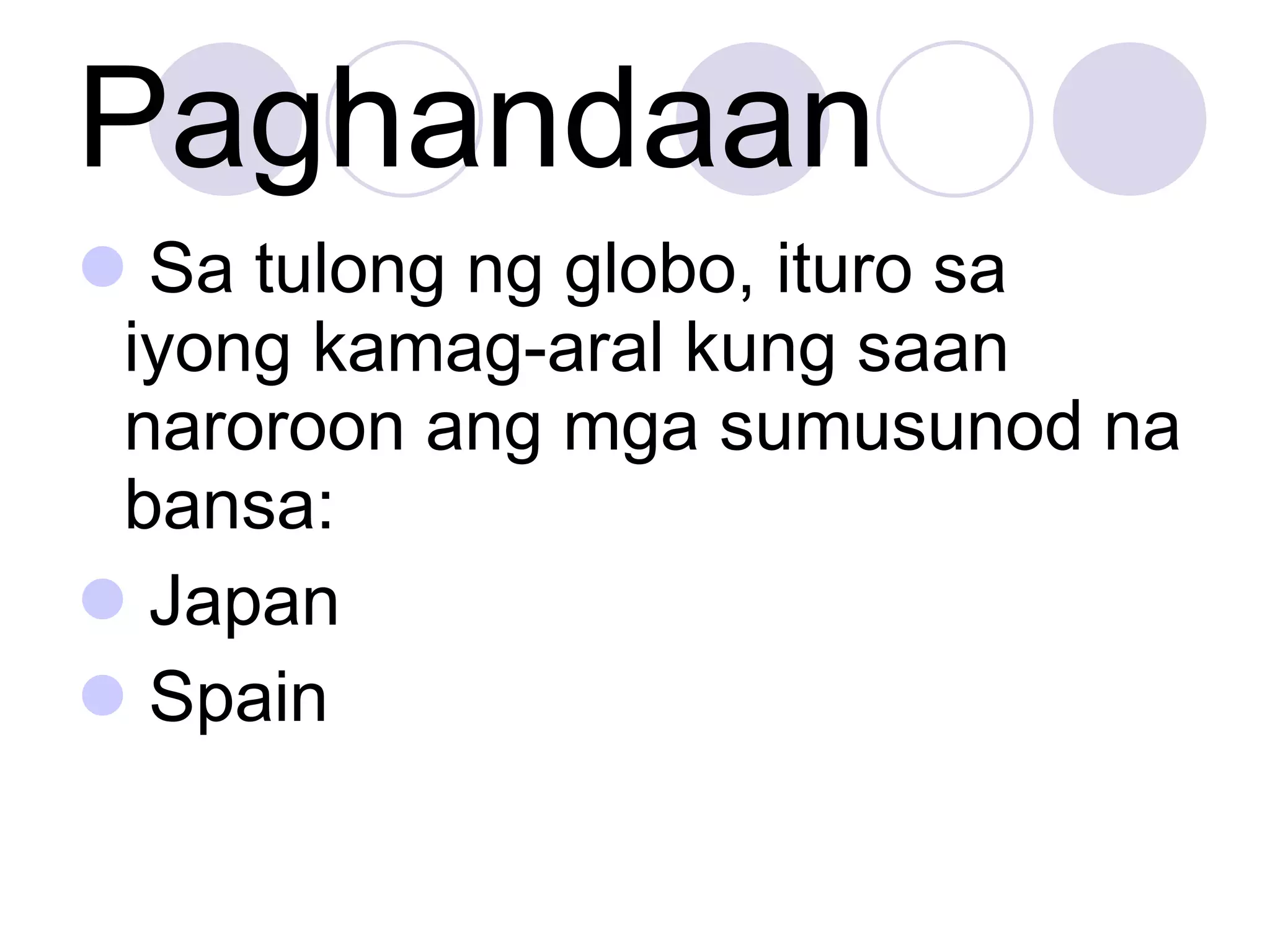 Aralin 3 Mga Direksyon | PPT