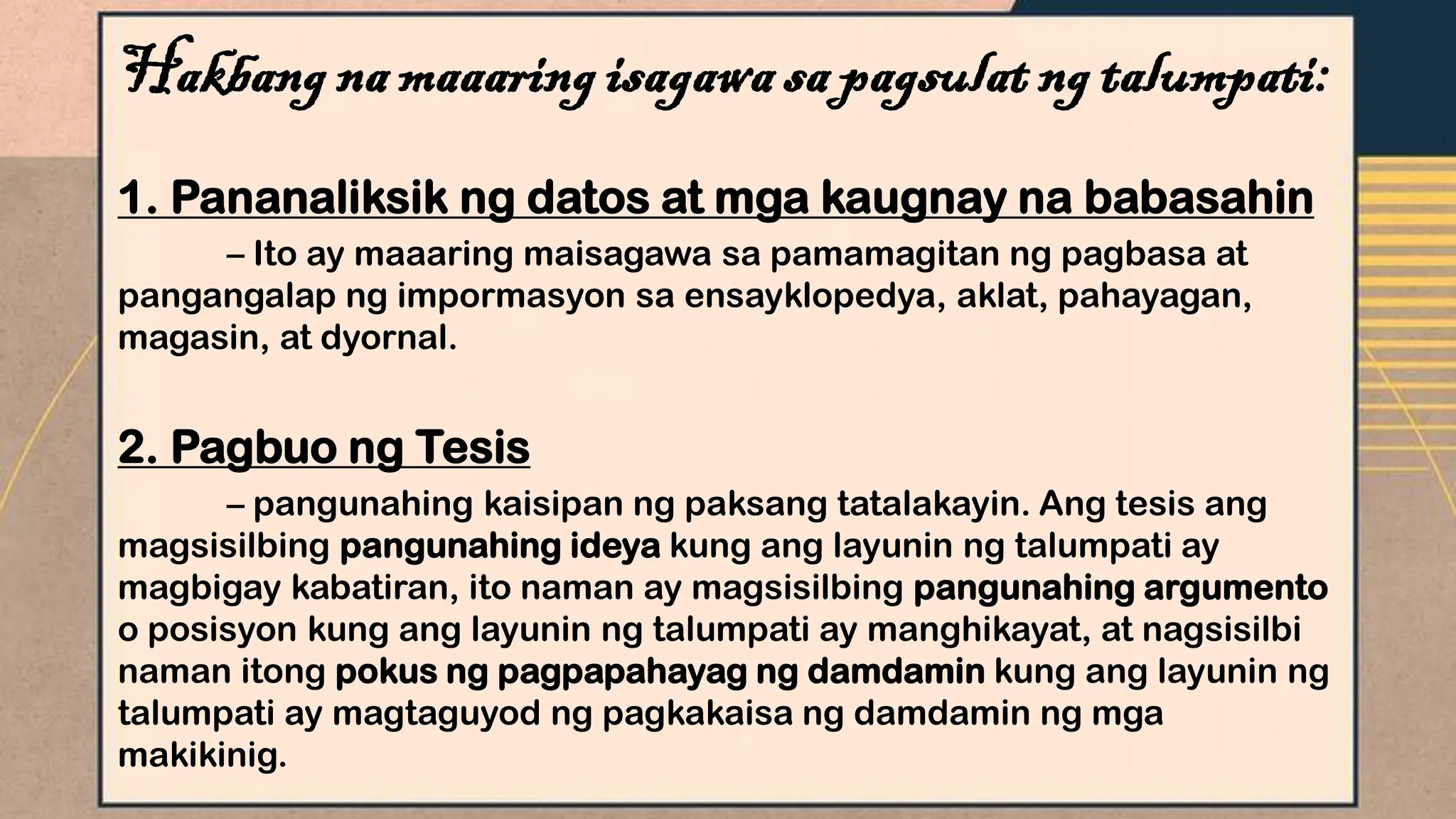 ARALIN 3- Pagsulat ng Talumpati, Katangian, Gabay, at Balangkas | PDF