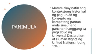 ARALIN 3 Kontemporaryung Isyu Karapatang Pantao | PPTX