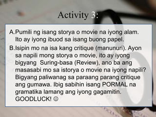 Aralin 3 ang_alaga_maikling_kwento | PPTX