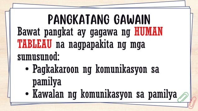 ESP 8 QUARTER 1 ARALIN 3: KOMUNIKASYON SA PAMILYA | PPTX