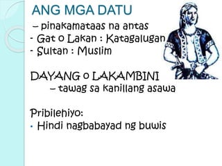 Aralin 3: Kultura at Lipunan ng mga Sinaunang Pamayanan | PPTX