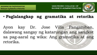 ARALIN 3 RELASYON NG BALARILA AT RETORIKA.pptx