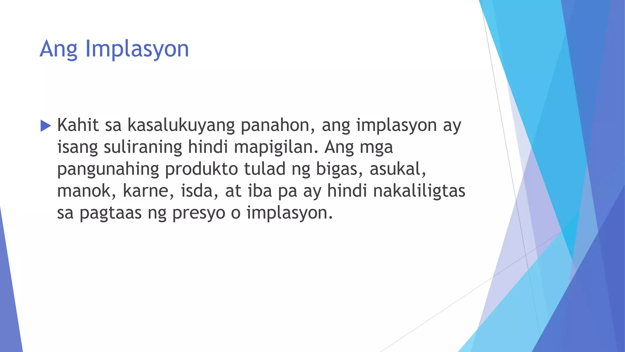 Aralin 4: Implasyon | PPTX