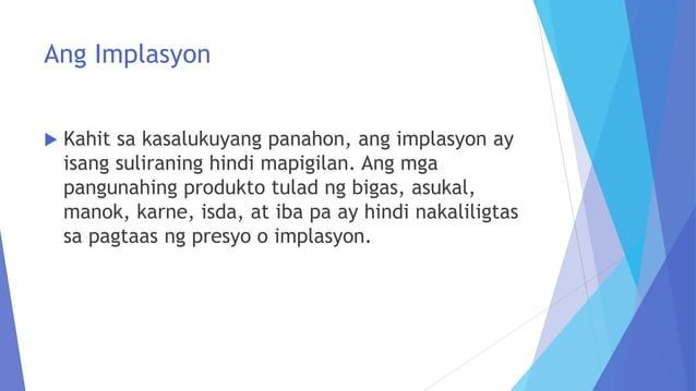 Aralin 4: Implasyon | PPTX