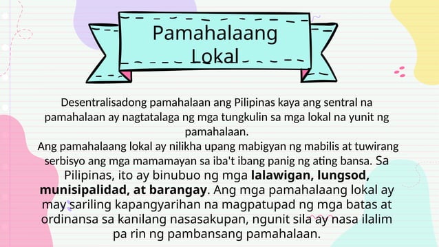 aralin 4: ang pamahalaang lokal ng Pilipinas | PPTX