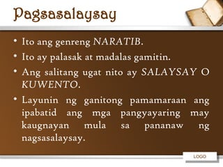 ARALIN 4.2-GRAMATIKA- PAGSASALAYSAY (Pagsulat ng Maikling Kuwento).ppt