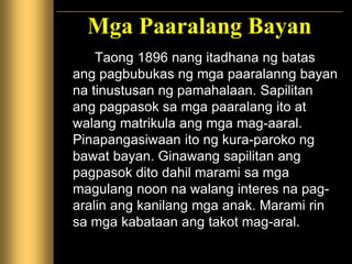 Aralin 4 ang sistema ng edukasyon ng mga espanyol | PPTX