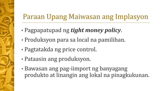 Aralin 4 implasyon | PPTX