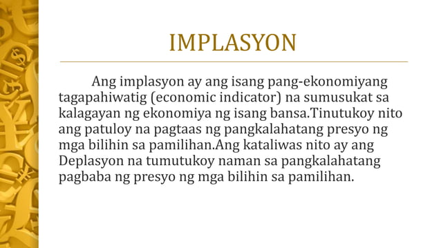 Aralin 4 implasyon | PPTX