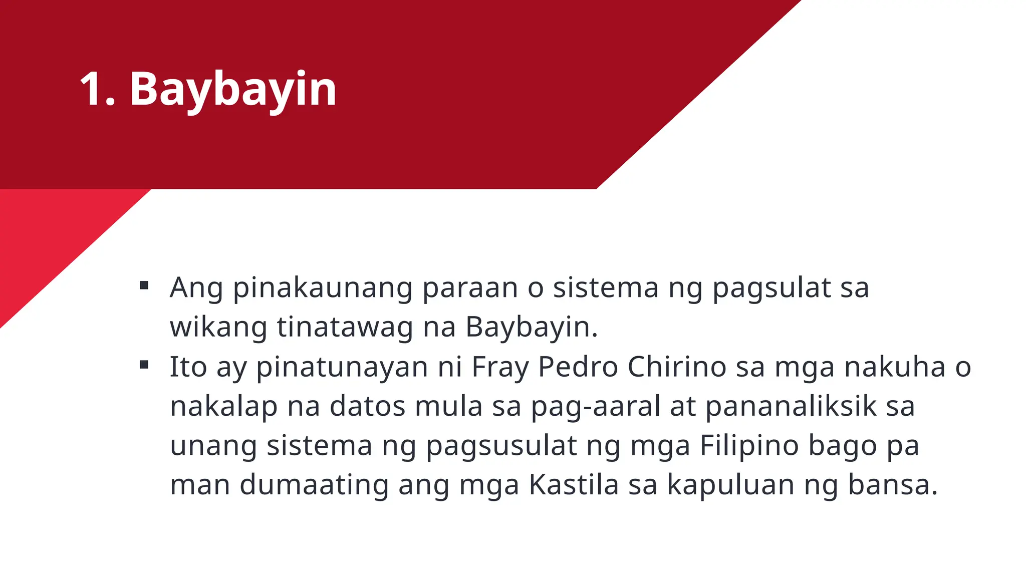 ARALIN 4 - MULANG BAYBAYIN (AT HINDI ALIBATA) HANGGANG ORTOGRAPIYANG ...