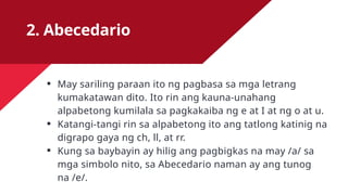 ARALIN 4 - MULANG BAYBAYIN (AT HINDI ALIBATA) HANGGANG ORTOGRAPIYANG ...