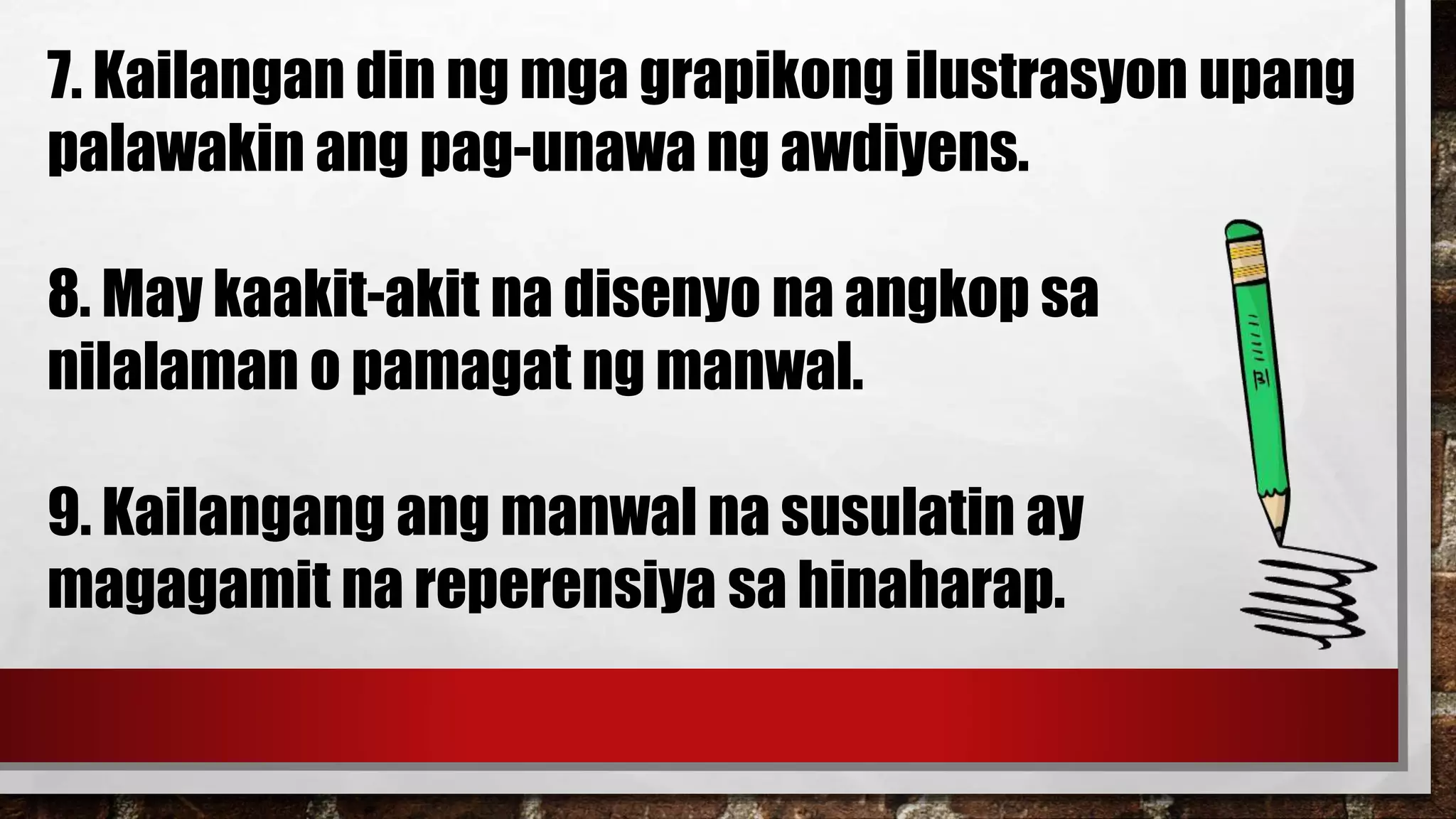 ARALIN 4- PAGSULAT NG MANWAL.pptx ARALIN 4- PAGSULAT NG MANWAL.pptx