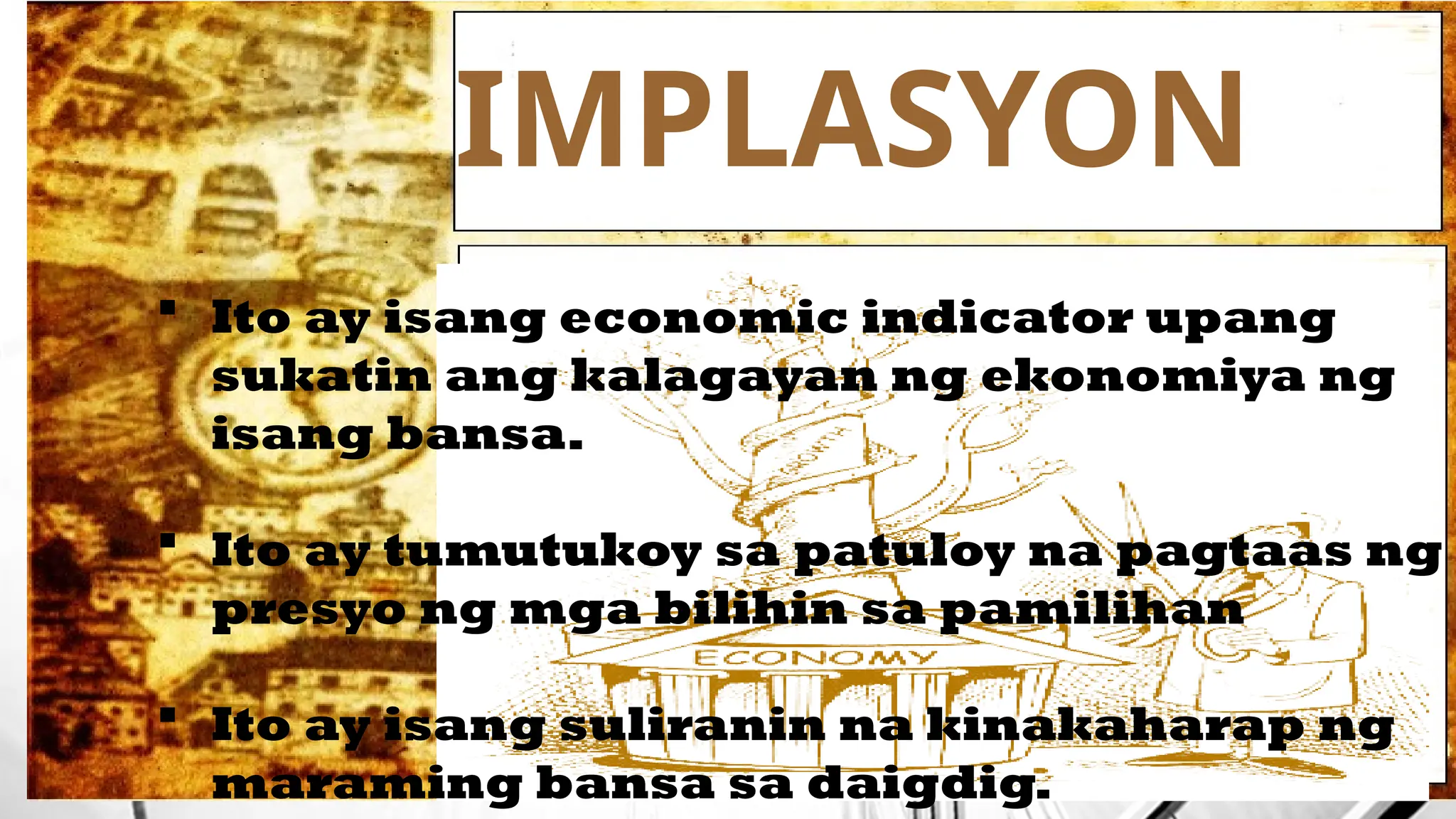 Aralin 4 Implasyon 3rd Quarter Grade 9 Araling Panlipunan | PPTX
