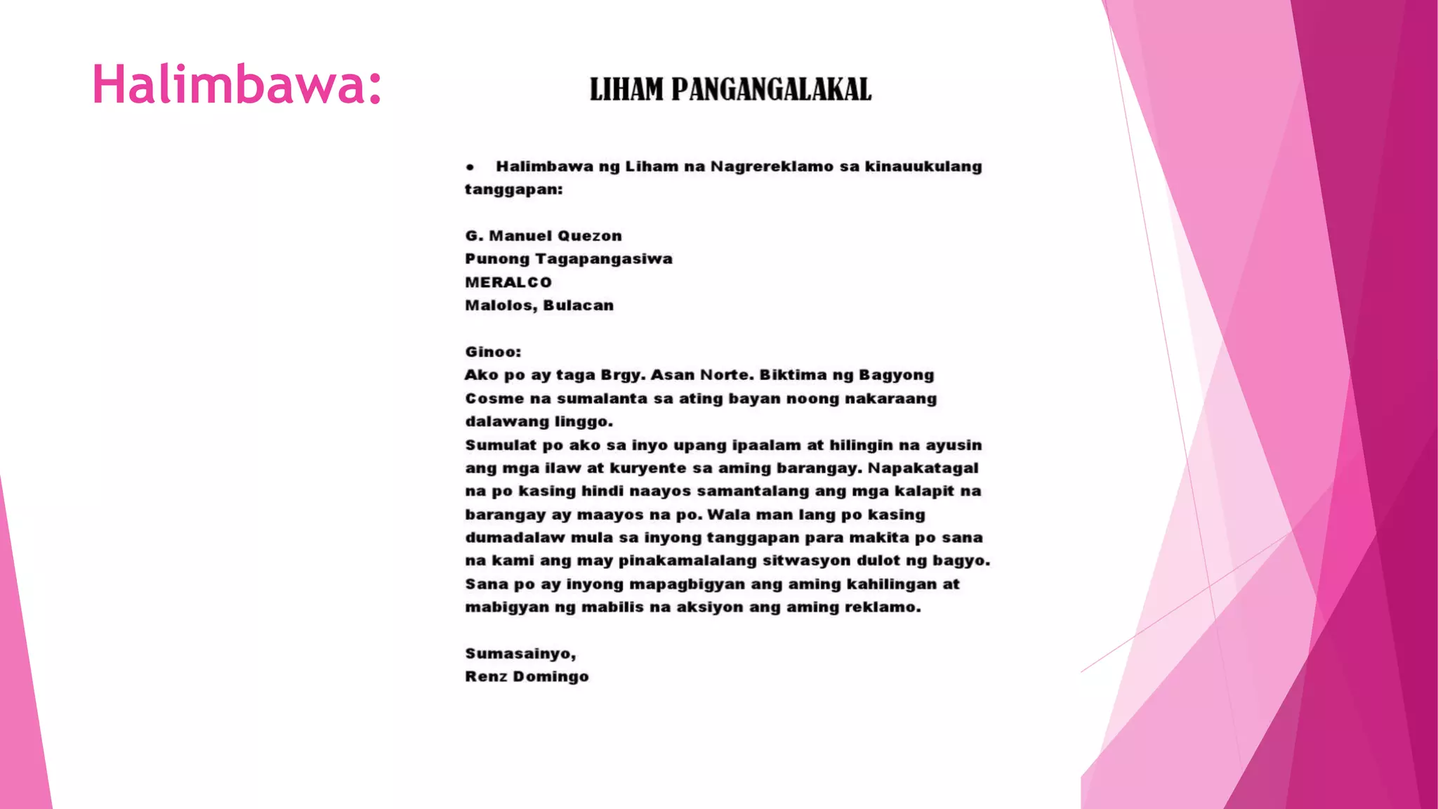 Aralin 4 Liham Pangangalakal at Aplikasyon | PPTX