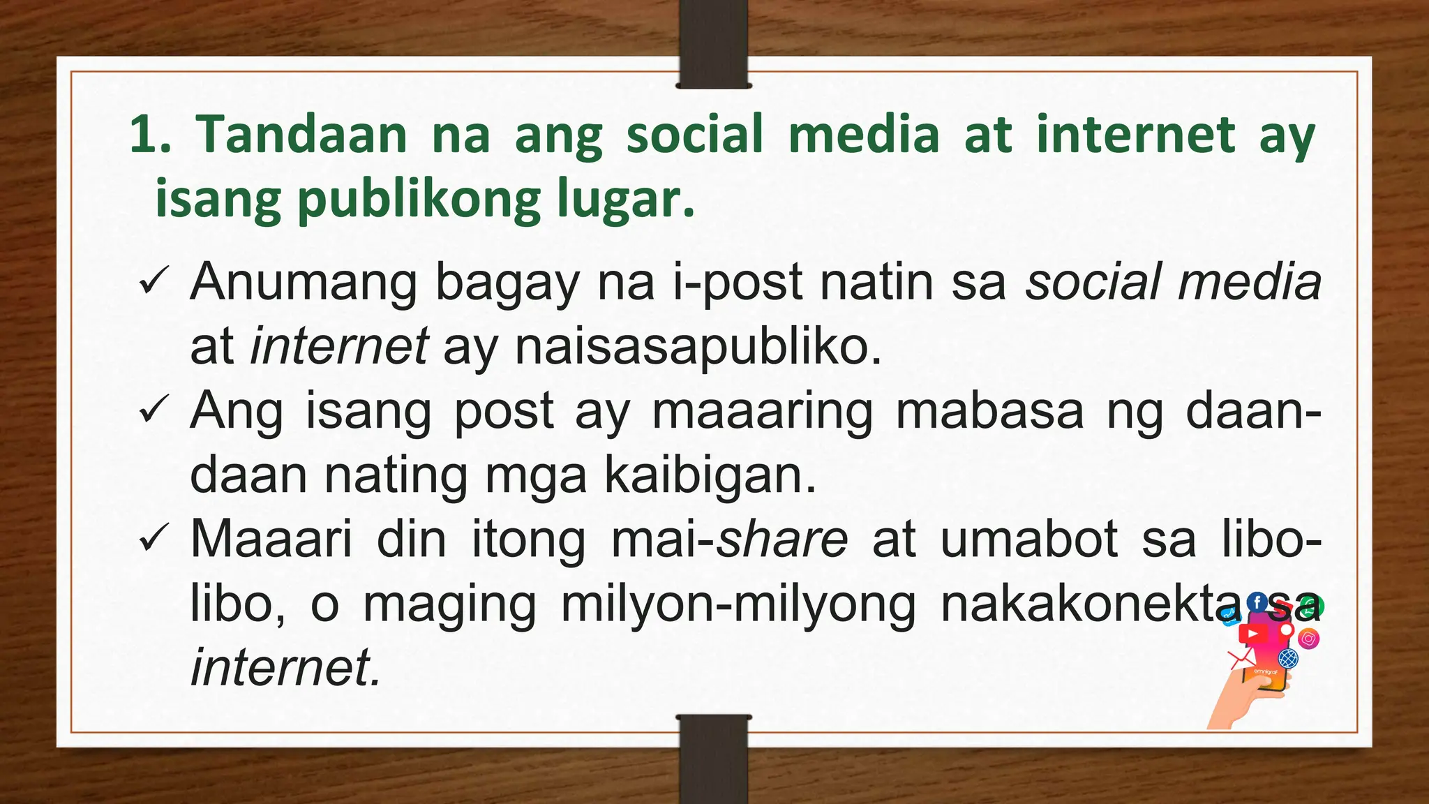 ARALIN 4 Mga Dapat Ipabatid sa mga Social Media User.pptx