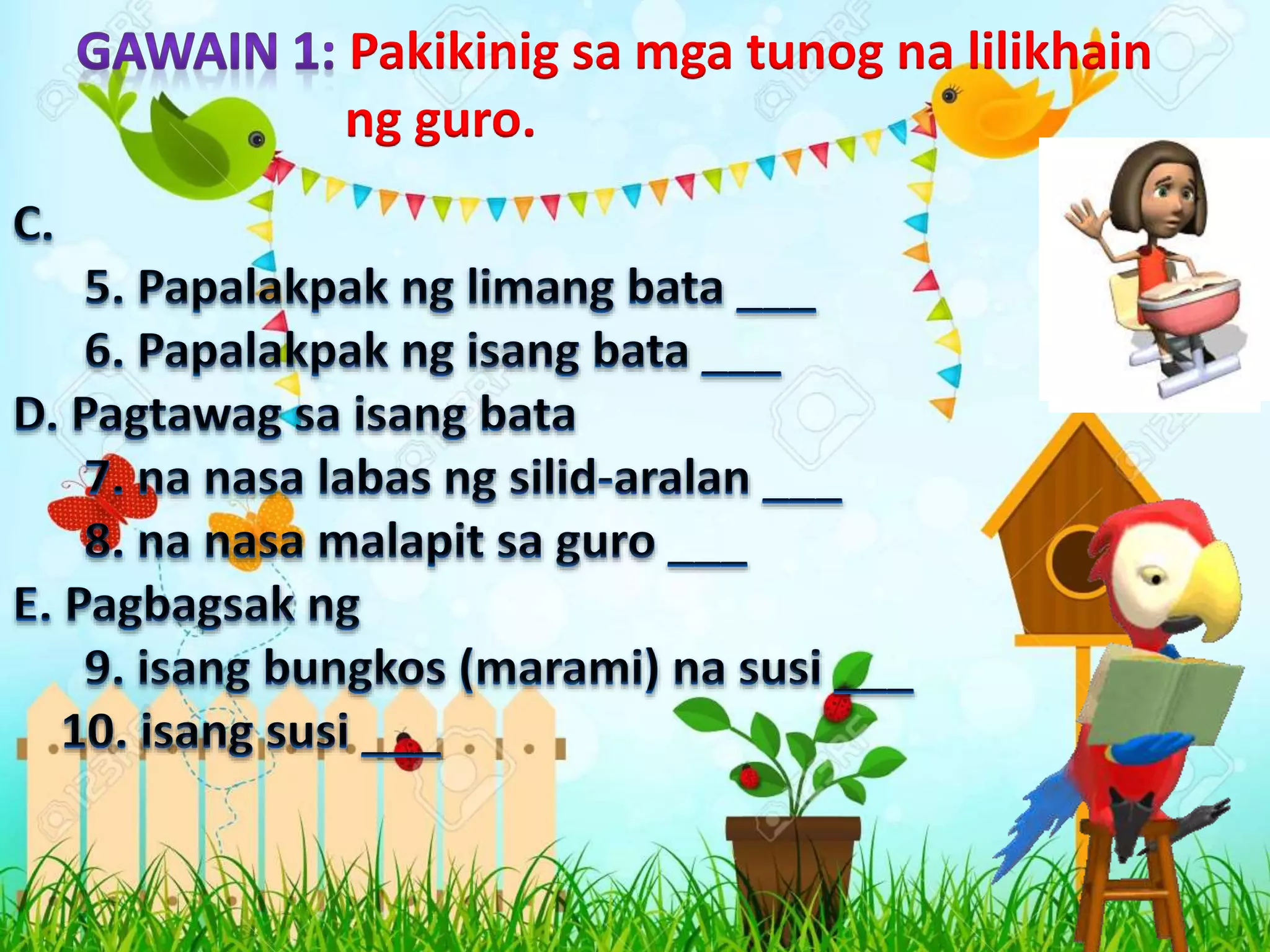 Aralin 5 Pagtangi-tangi sa Pagkakaiba ng mga Tunog-Mahina o Malakas ...