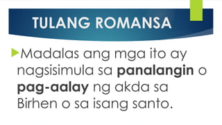 Aralin 5 - ANG MGA TULANG ROMANSA (Awit at Korido) | PPTX